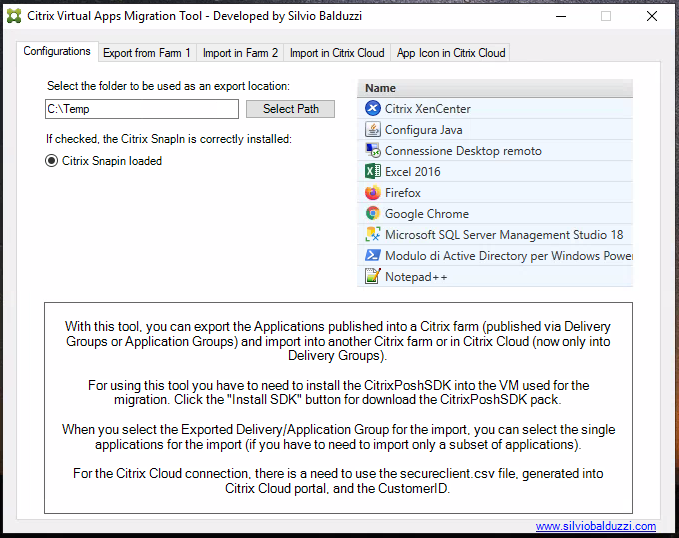 CVAMT – Citrix Virtual Apps Migration Tool – Silvio Balduzzi's Blog